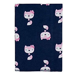 Gerber Unisex-Baby 4-Pack Flannel Burp Cloth, Fox, 20" x 14"