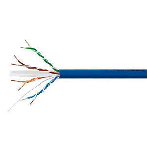 Monoprice Cat6A Plus Bulk Ethernet Network Cable - Pure Bare Copper, 650MHz, UTP, Solid, Riser-Rated (CMR), Flame-Retardant, Spool in The Box, 23AWG, 10G, 1000 Feet, Blue