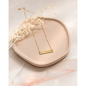 Zen & Zuri Personalized Modern Couple Names Gold Filled Bar Necklace, Wedding, Valentine's Day, Mother's Day, Anniversary, Dainty, For Her