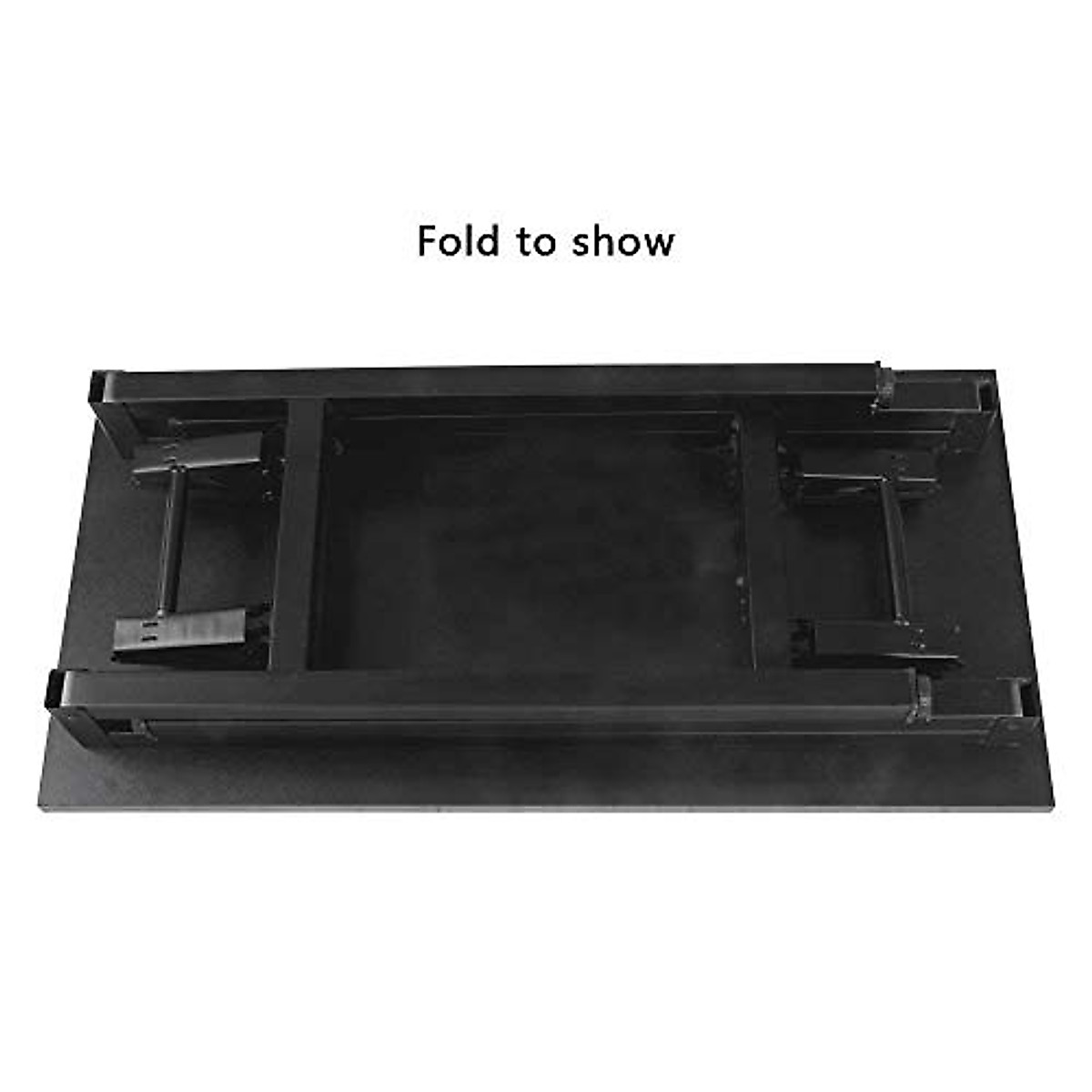 DlandHome 31.5 inches Small Computer Desk for Home Office Folding Table Writing Table for Small Spaces Study Table Laptop Desk No Assembly Required Black DND-AC5CB-8040