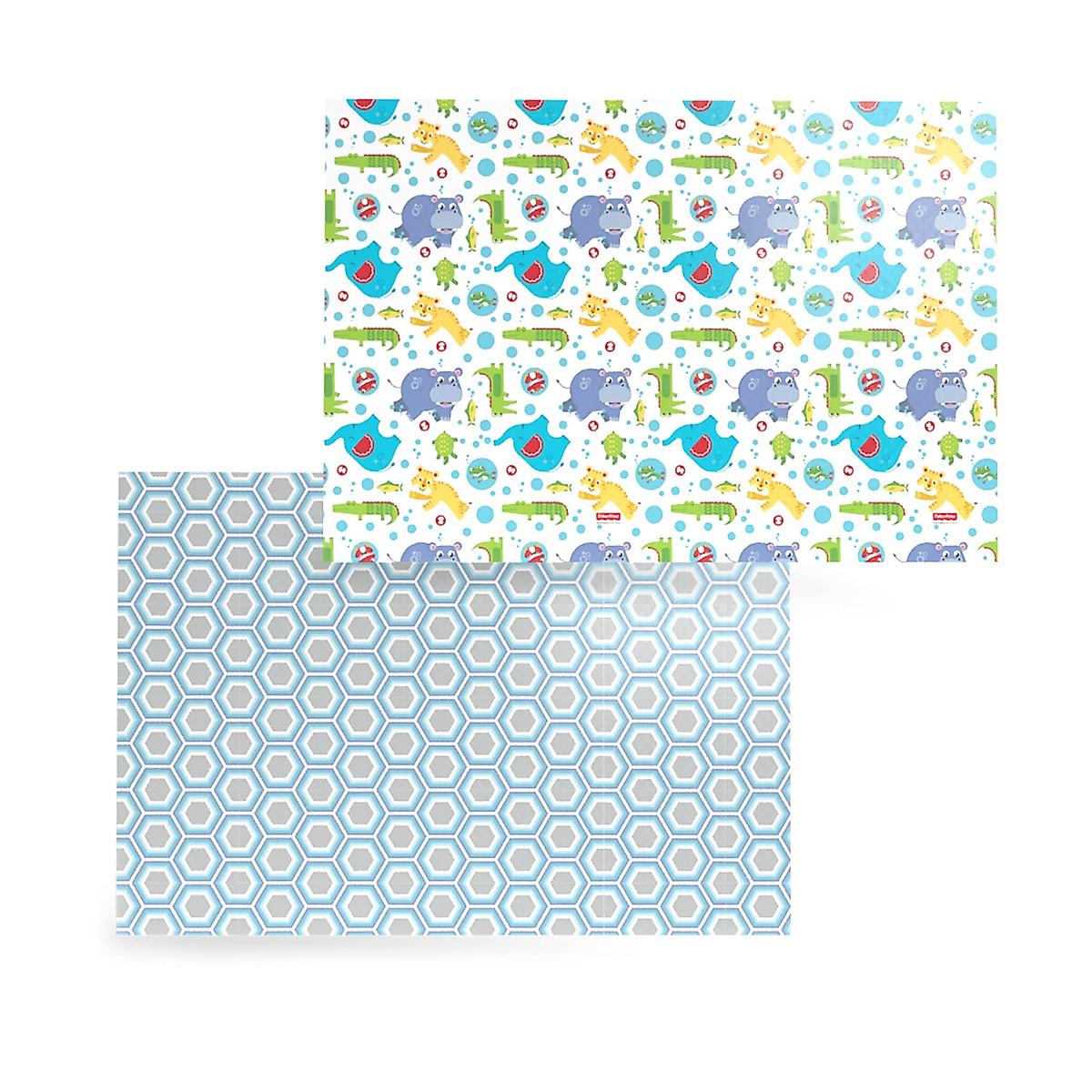 Fisher Price - Gelli Mat - Luxury Foam Baby Play Mat - Extra Large - Double Sided Print - Water-Resistant, Non-Toxic, Hypoallergenic - Use as Playmat, Excercise Mat, Yoga Mat, Tummy Time - 85” x 51”