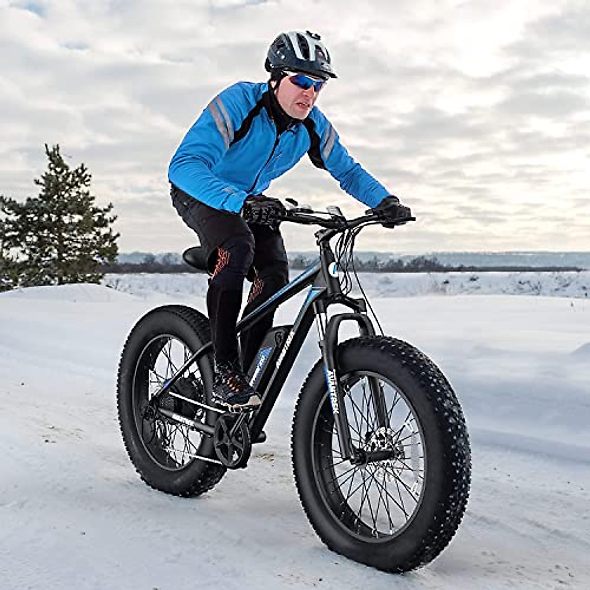 AVANTREK Electric Bike 26"x4" for Adults, 1.5X Faster Charge, 500W Brushless Motor 36V/13Ah Removable Battery, Front Suspension Fat Tire, 20 MPH Snow Beach Mountain EBike Shimano 7 Speed Macrover 100