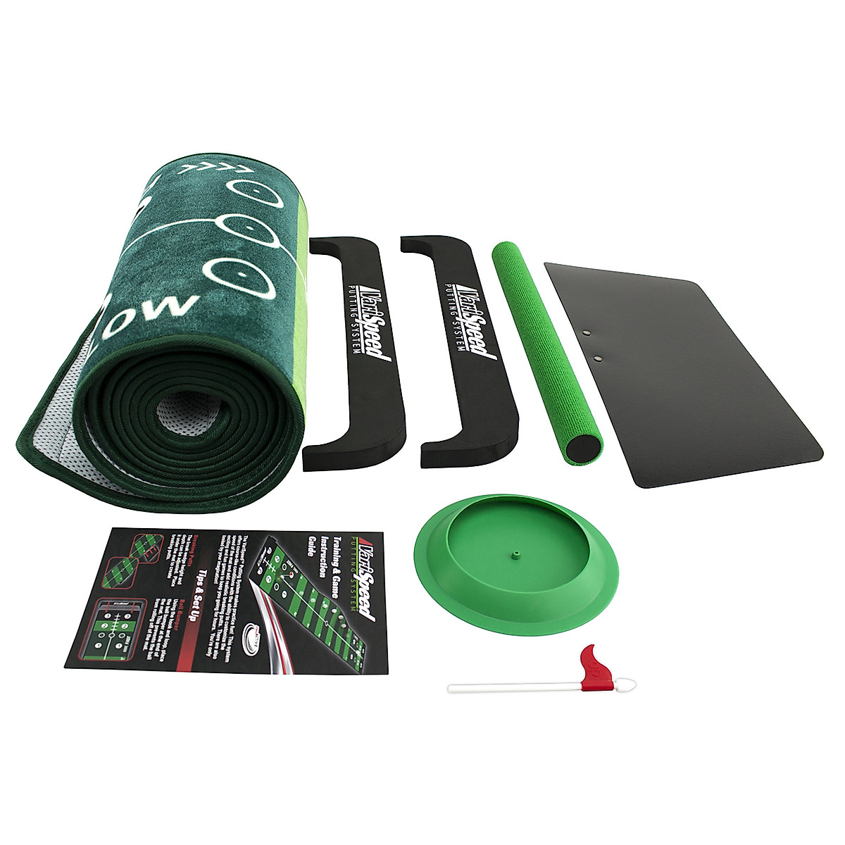 ProActive Sports, VariSpeed Putting System, 10 ft, Mimics Real Putting Green, Loaded with Drills, Training Aid for Indoor or Outdoor, Practice 4 Different Speeds On One Mat