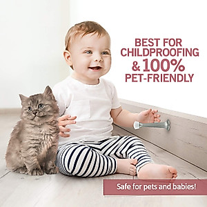 Jack N’ Drill 3-Inch Rigid Door Stop (12 Pack) - Heavy Duty Solid Metal Door Stopper | Prevents Wall & Door Damage - Rigid Rubber Tip Door Stop for Kitchen, Bedroom, Office (Satin Nickel)