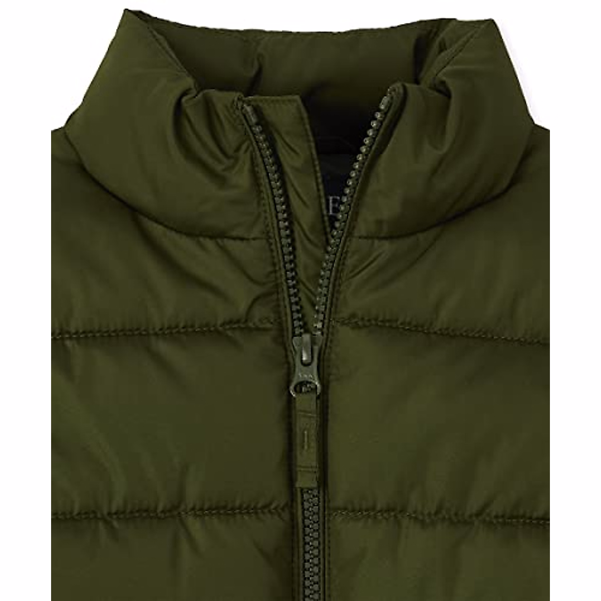 The Children's Place Boys' Medium Weight Puffer Jacket, Wind, Water-Resistant, Dark Ivy, Medium (7/8)