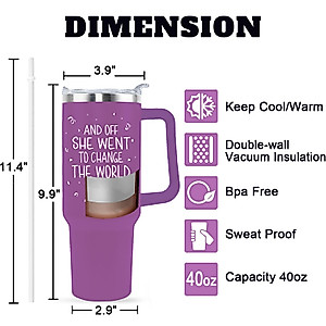 sxmluedn She Believed She Could So She Mastered It Masters Graduation Gifts for Her Him Masters Degree Tumbler Coffee Mug 40oz with Handle and Straw