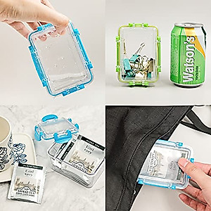 Small Plastic Box, Stackable Mini Plastic Storage Box with Lid, Clear Plastic Organizer Container for Jewelry Beads Small Crafts Items Accessories - 6 Pack