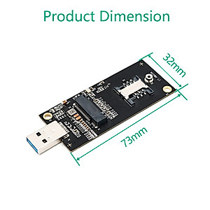 USB to NGFF M.2 Key B Adapter Enclosure with Sim CardSlot for WWAN/LTE Module