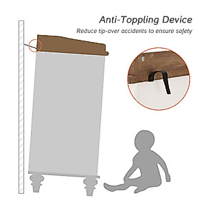 WAMPAT Dresser for Bedroom Set of 2, 1 Dresser for Kids Bedroom with 6 Drawers, 1 Baby Dressers with 5 Wide Chest of Drawers, Modern Wooden Closet Storage Organizer for Living Room, Nursery, Hallway