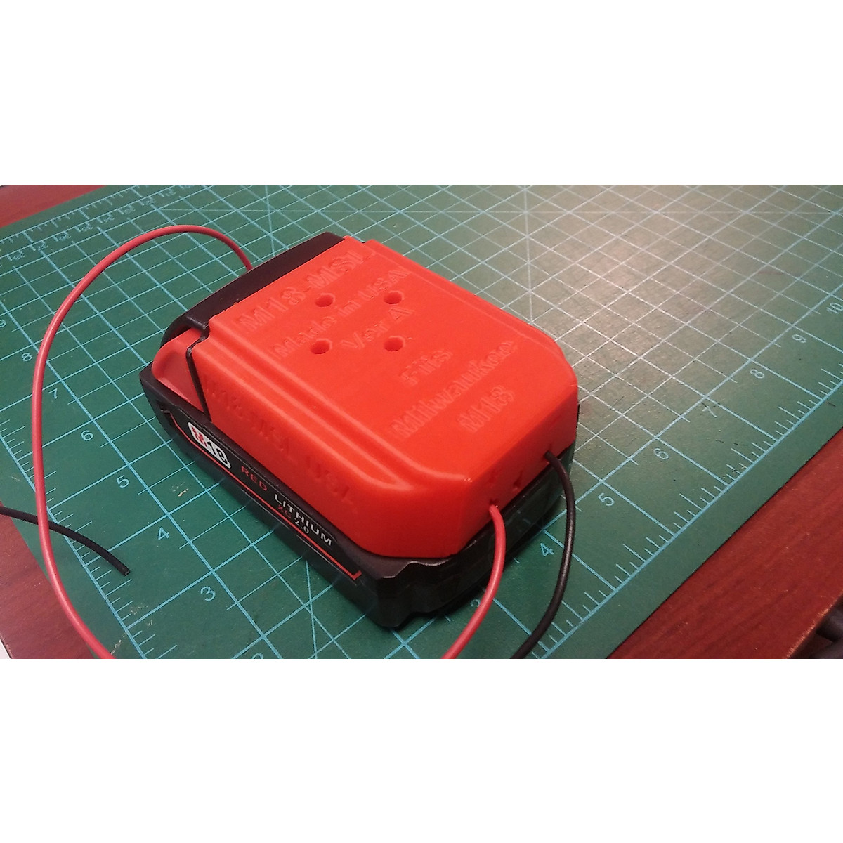 Made by Mitchell Mount Compatible with Milwaukee M18 Battery Wired 16AWG to Power Your Robot, e-Bike, Lights, Tools PN M18-16