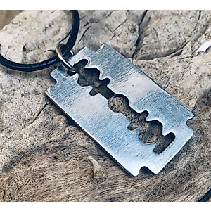Trilogy Jewelry Pewter Faux Razor Blade Necklace/Pendant