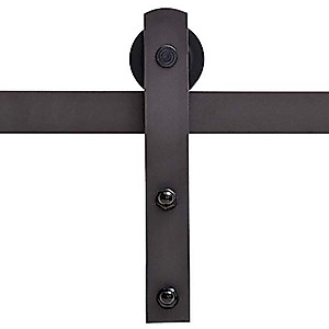 Calhome 36 in. x 80 in. Modern Classic Paneled White Primed Composite MDF Interior Sliding Barn Door with Hardware Kit