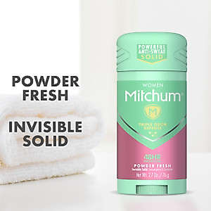 Women's Deodorant by Mitchum, Solid Antiperspirant Deodorant Stick, Powder Fresh, 2.7 Oz (Pack of 1)