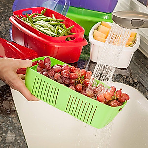 Hutzler Saver Set Fruit Keeper, 2 quarts, Green