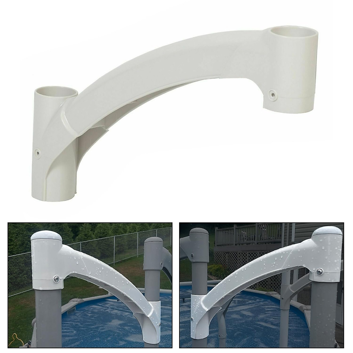 ECOTRIC Short Handrail for Above Ground Swimming Pool Step