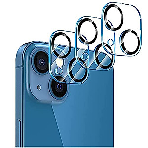 [3 Pack] Tamoria Camera Lens Protector Compatible for iPhone 13 & iPhone 13 Mini Camera Cover Premium 9H Tempered Glass [Anti-Scratch]99.99% Transparency with Black Circle Design for iPhone 13 6.1 Inch & iPhone 13 Mini 5.4 Inch