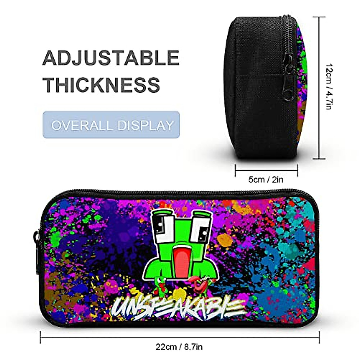 Cartoon Backpack Set 3D Printed Laptop Backpack Lightweight Classic Bookbag Multi-Function Travel Backpack Daypack with Pencil Case Style-2