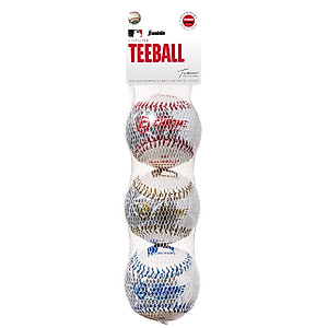 Franklin Sports - Soft Strike® - Hollow Core Chrome Teeball - MLB - Youth Tball - Baseball + Softball - Indoor & Outdoor Use