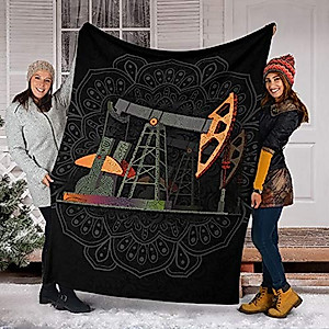 Generic Personalized Oilfield Man Blanket Super Soft and Warm Birthday New Year Winter Gift All Season Throw Blanket for Sofa Bed, Outdoor, Hotel and Home, Small/Medium/Large/X-Large