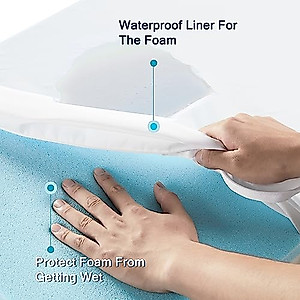 WESTERN HOME Memory Foam Orthopedic Dog Bed, Washable Dog Crate Bed for Large Dogs, Pet Bed Mat with Removable Cover and Waterproof Lining, 36 Inches, Grey