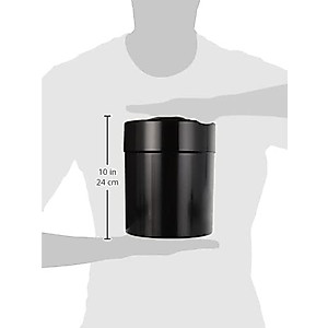 Kilovac - 8 oz to 2.5 lbs Airtight Multi-Use Vacuum Seal Portable Storage Container for Dry Goods, Food, and Herbs - Solid Black Body/Cap