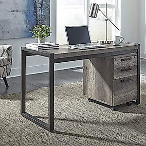 Liberty Furniture INDUSTRIES Tanners Creek Writing Desk, W51 x D24 x H30, Gray