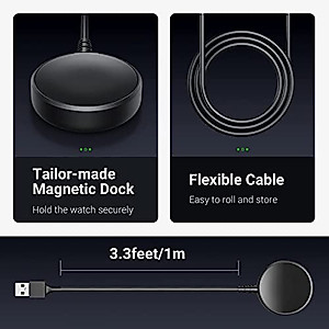 Charger for Samsung Galaxy Watch 4/3 Active 2 Charging Dock Compatible with Galaxy Watch 4 Galaxy Watch 3 41mm/45mm Galaxy Watch Active 2 Galaxy Watch Active 1