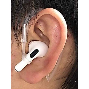JNSA 4 Pack Earhooks Compatible with Apple AirPods Pro,Anti Slip Anti Drop Ear Hooks, Multi-Angle Adjustment Accessories,2 Pairs(4PCS),Great for Gym and Sport, Transparent