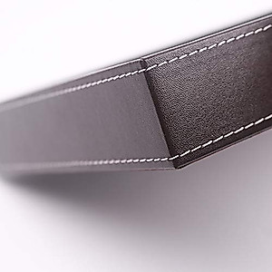 Valet Tray, Dresser Organizer, Desk Tray, Bedside Organizer, Key Bowl, Nightstand Organizer for Men, EDC Tray, Brown PU Leather, 10.3 x 8.3 x 1.6 inches