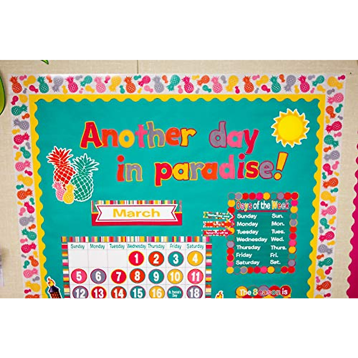 Teacher Created Resources ACCENTS LETTERS TROPICAL PUNCH 4 IN SET OF 208 (TCR5579)