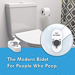 BUTT BUDDY - Bidet Toilet Seat Attachment & Fresh Water Sprayer (Easy to Install, Universal Fit, No Plumbing or Electricity Required | Self-Cleaning Nozzle, Adjustable Pressure Control, USA Stock)