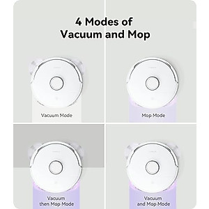 NARWAL Freo Robot Vacuum and Mop Comb, Washing & Drying, Dirt Sense Ultra Clean, Auto Add Cleaner, LCD Display, Smart Swing, Arcuate-Route, WiFi, APP Control, White