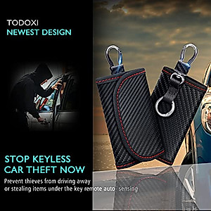 Faraday Key Fob Protector, 2 Pack Faraday Bags for Key Fob Signal Blocker, New Upgrade RFID Car Key Fob Protector Blocking Faraday Pouch Case Cage