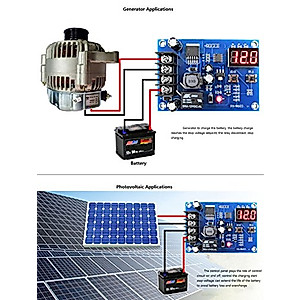 NOYITO 12V 24V Battery Charging Control Board (12-24V MAX30V) Battery Charge Control Switch Auto Power Off Safe and Energy Saving