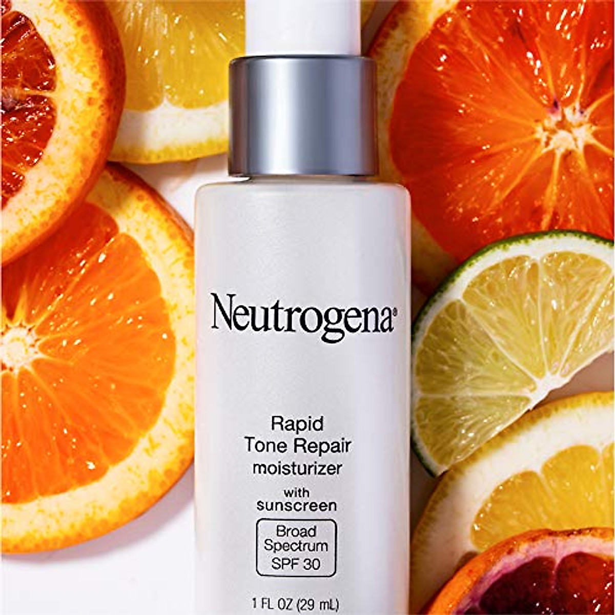 Neutrogena Rapid Tone Repair Retinol + Vitamin C Facial Moisturizer with Retinol, Vitamin C, Hyaluronic Acid & SPF 30 Sunscreen, Tone-Evening & Brightening Face Cream, 1 fl. oz