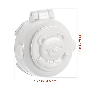 Homoyoyo 4Pcs Children Safety Button Security Lock Child Proof Car Computer Washing Machine Stove Key Start Button Protection Cover Baby Safety Lock Pressing Device