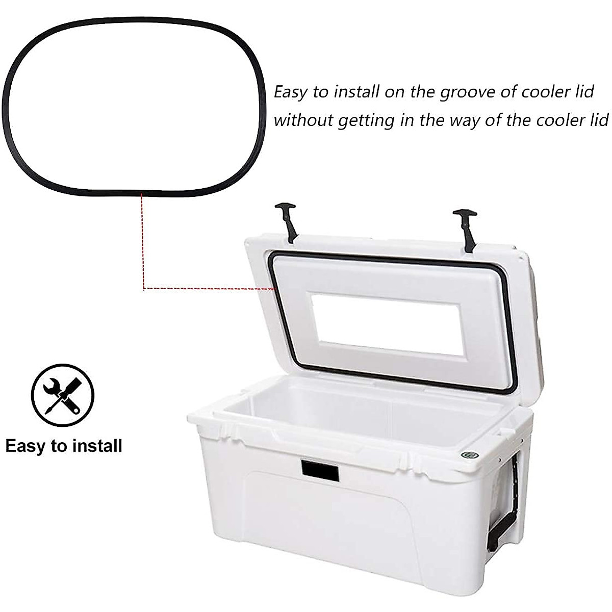 6 ft Cooler Lid Gasket Replacement Compatible with Yetii RTIC 20qt or 45qt Coolers