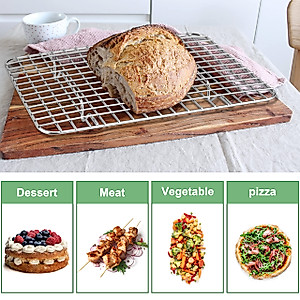 Homikit 2 Pack Wire Baking Rack, Stainless Steel 12" x 9" Bake Grill Rack for Cooking Roasting Grilling, Mesh Cooling Rack for Cookie Cake Bacon Meat Resting, Oven & Dishwasher Safe