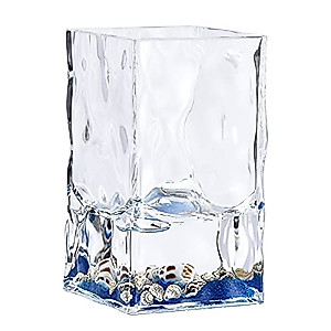 Locco Decor 4 Piece Acrylic Liquid 3D Floating Motion Bathroom Vanity Accessory Set Shell