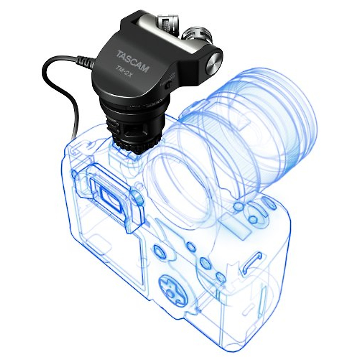 TASCAM TM-2X - X-Y Pattern Stereo Cardioid Mic for DSLR Filmmaking