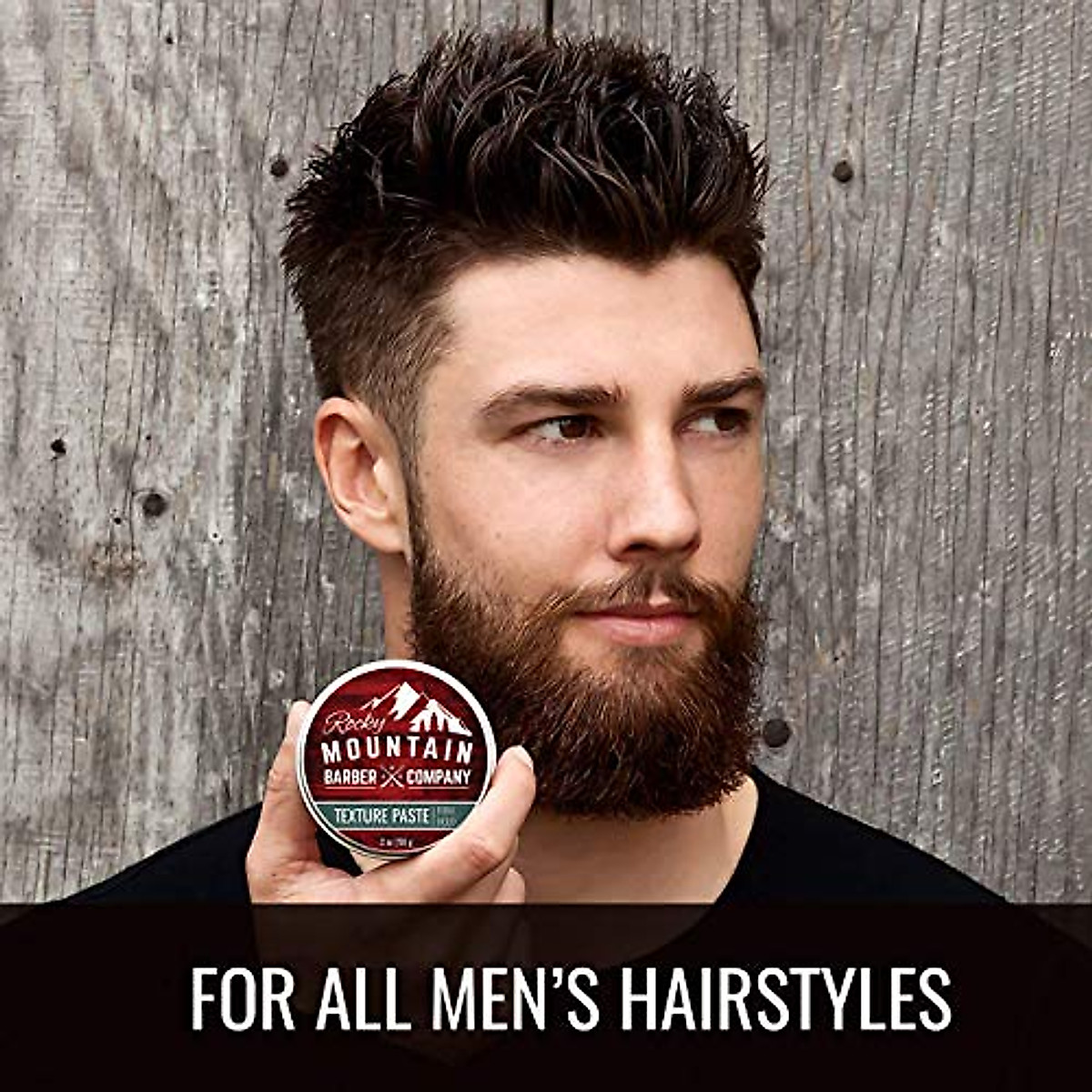 Rocky Mountain Barber Company Hair Paste for Men - Hair Styling Paste with Pliable Light-Firm Hold for All Hair Styles, Shine-Free Matte Finish - Easy to Wash Out – 2oz