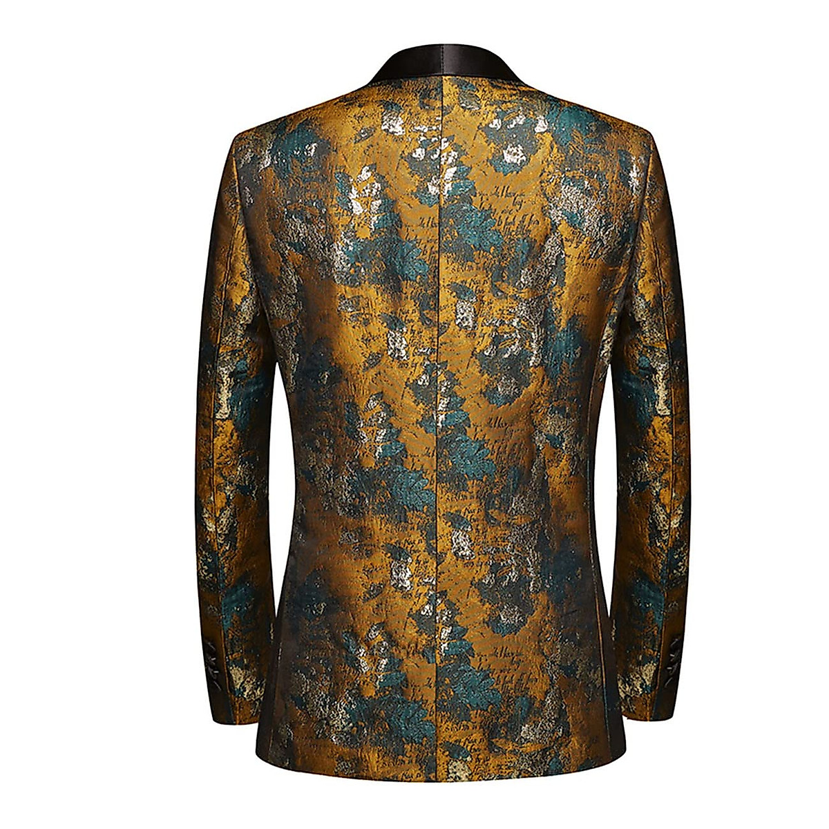 CARFFIV Men's Vintage Jacquard Blazer Blazer Blazer Prom, Banquet, Dinner, Wedding, Prom, Party,Grey,3XL