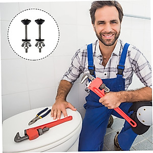 FUOYLOO 1 Pair Toilet Bolt Rubber Washers Toilet Washers Bolts Toilet Fixing Bolt Bolts and Nuts Kit Stainless Screws Toilet Seats Cover Screws 304 Stainless Steel Fastener Water Tank