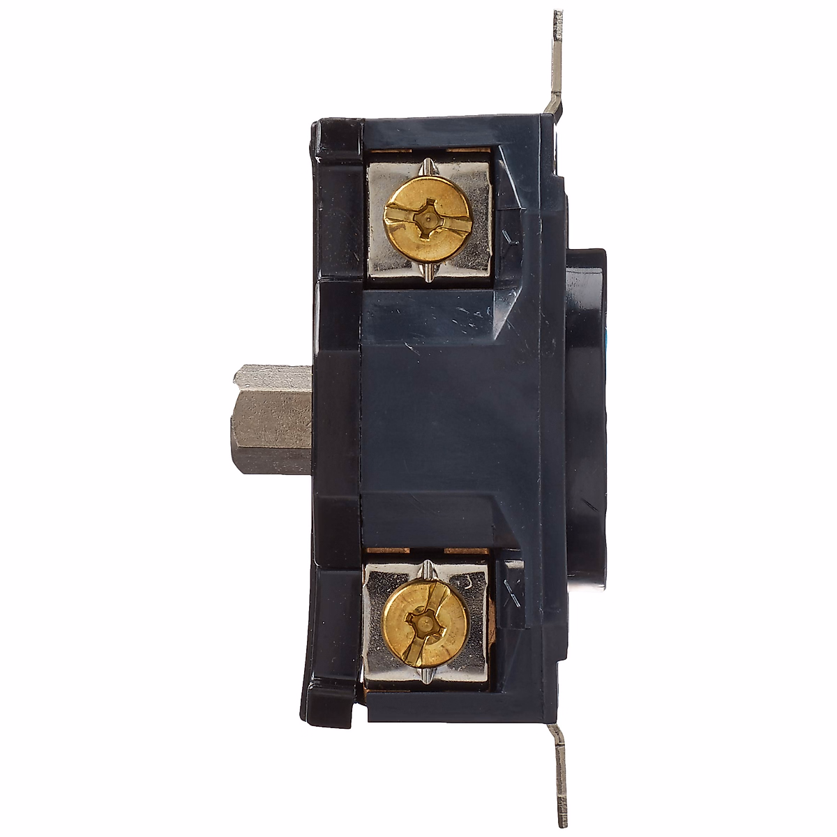 Leviton 2810 30 Amp, 120/208 Volt- 3PY, Flush Mounting Locking Receptacle, Industrial Grade, Grounding, V-0-Max, Black