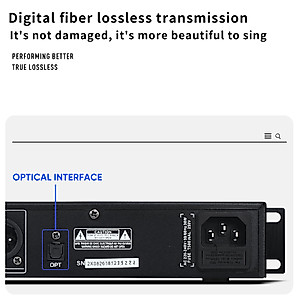 FULODE K-7 Professional KTV Pre-Effector Household ReverberatorKaraoke Anti-Howlino Audio Processr Al ioital Eulrzation Function Mixer Bluetooth optical,USB PC Connection Control,remote contro