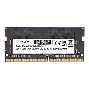 PNY Performance 16GB DDR4 DRAM 2666MHz (PC4-21300) CL19 (Compatible with 2400MHz or 2133MHz) 1.2V Notebook/Laptop (SODIMM) Computer Memory RAM – MN16GSD42666