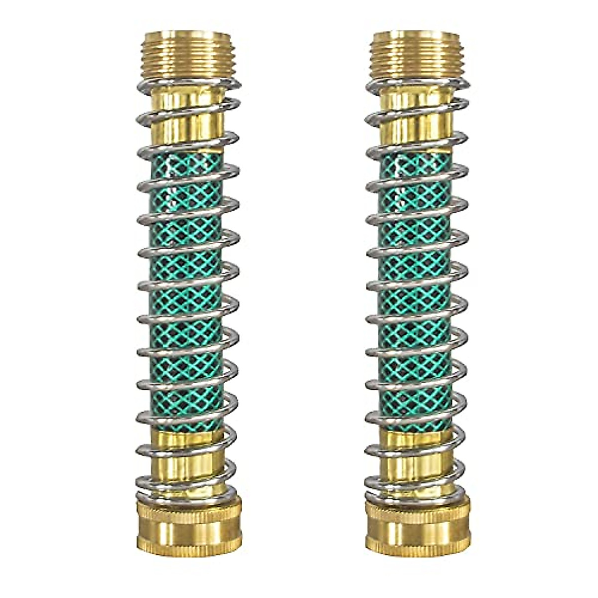 Hourleey Garden Hose Protector, Hose Extension Adapter with Coil Spring, 2 Pack