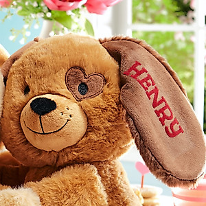 Let's Make Memories Personalized Hugging Plush Puppies - Puppy Love - Dog Stuffed Animal for Kids - Valentines Day - Birthday - For Boy - For Girl - Te Quiero - Familia - I Love You - Family - Puppies