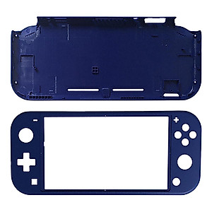Rinbers Front Back Faceplate Rear Back Cover Housing Replacement for Nintendo Switch NS Lite Console HDH-001 Top Bottom Shell Case Plastic Cover - Dark Blue