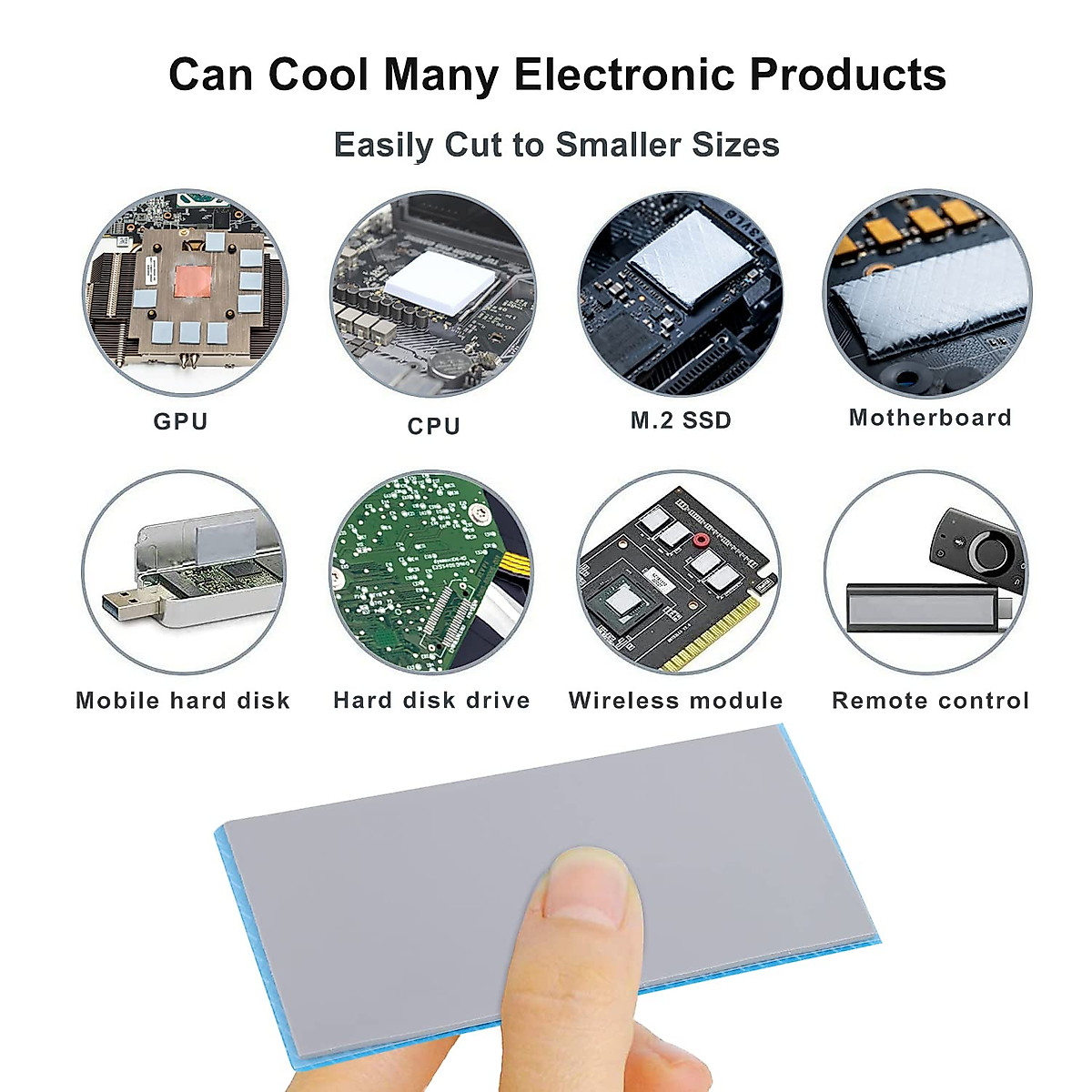 Thermalright Thermal Pad 1.5mm 12.8 W/mK, 85x45x1.5mm, Non Conductive Heat Resistance, Odyssey Silicone Thermal Pads for PC PS5 PS4 Laptop Heatsink GPU/CPU/SSD/VRAM/LED Cooler